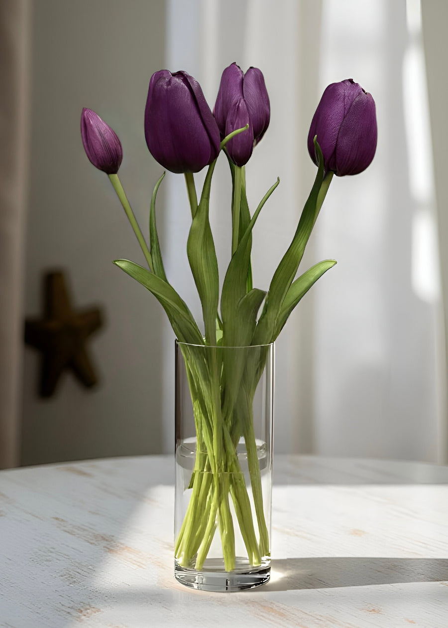 ITEM 10196 PUR - 18" FRESH TOUCH PURPLE DAY DREAM TULIP BUNDLE (3 FLOW ...