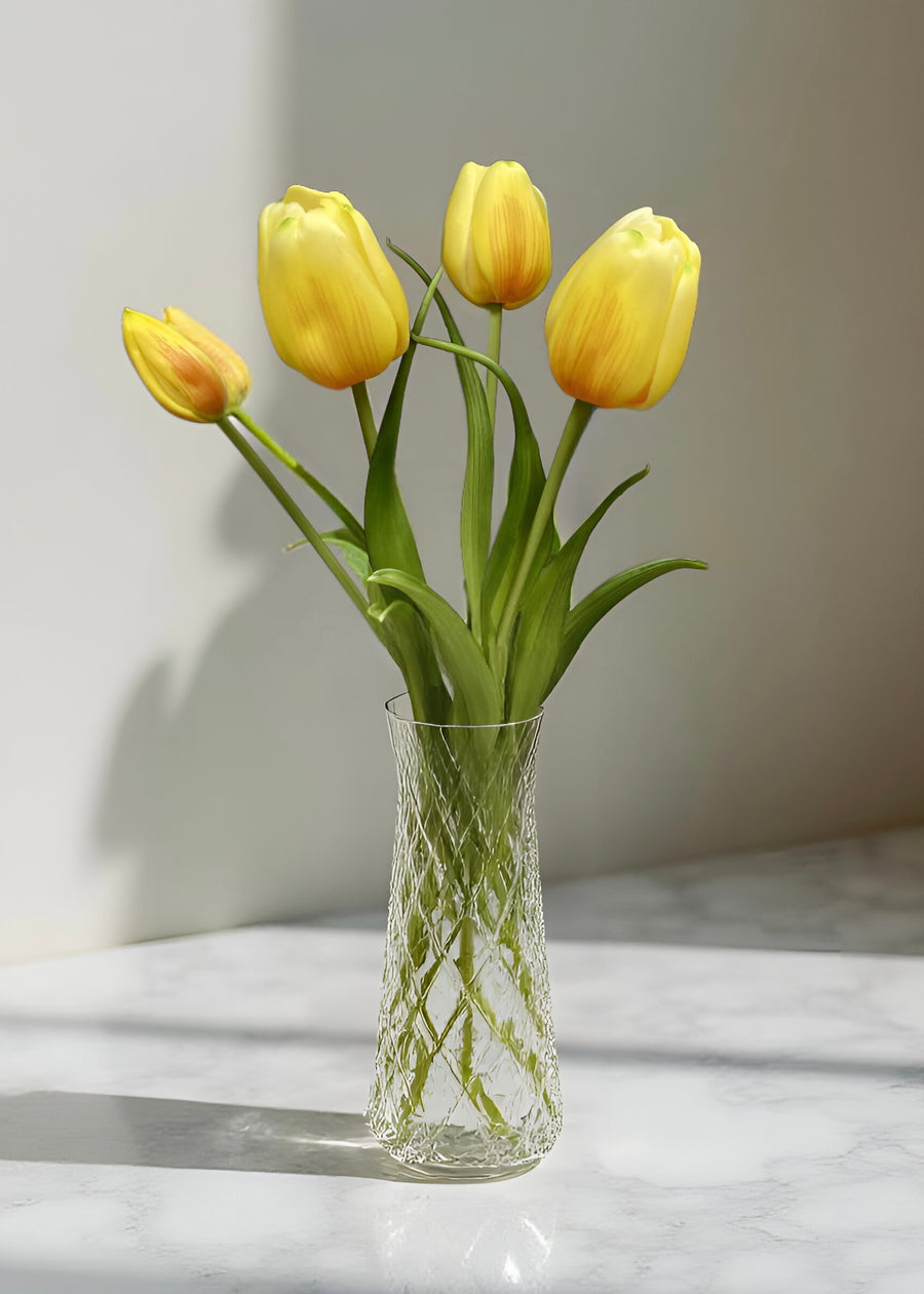 ITEM 10196 Y - 18" FRESH TOUCH YELLOW DAY DREAM TULIP BUNDLE (3 FLOWER ...